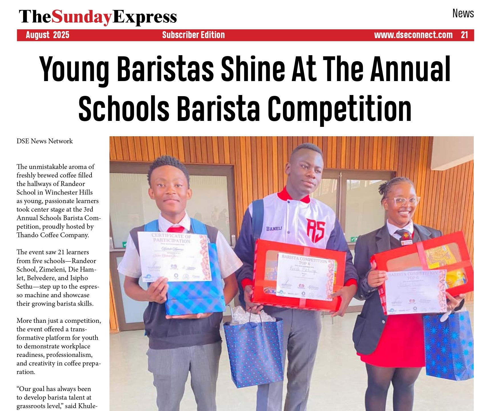 Young Baristas Shine At The Annual Schools Barista Competition 2025 ...